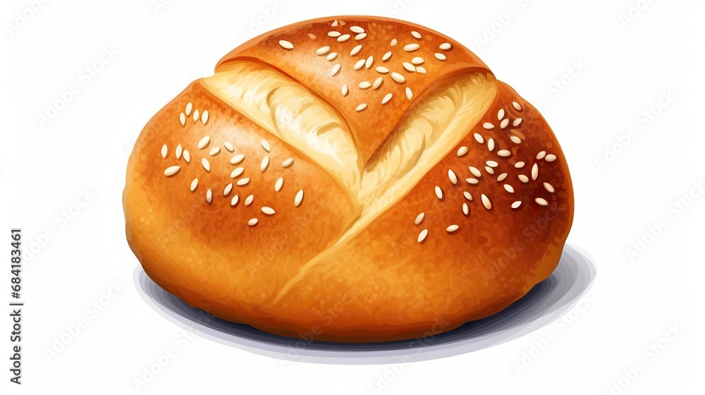 bun bread cartoon . loaf food, bakery baget, pastry grain, cereal cake ...