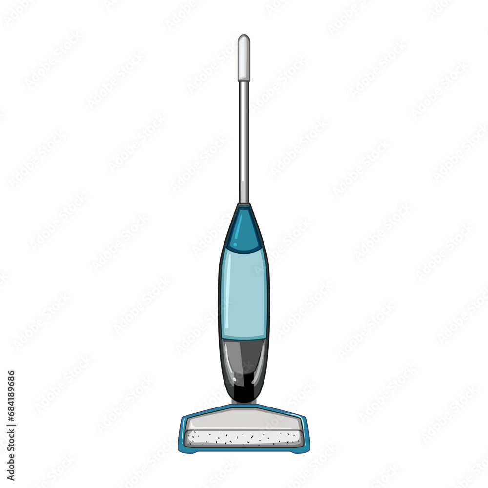 clean electric mop cartoon. vacuum appliance, equipment floor, machine ...