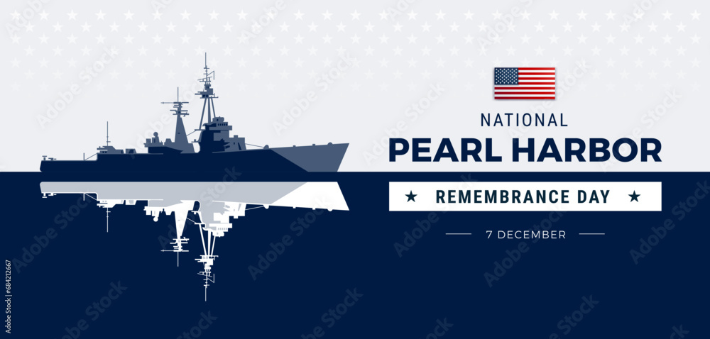 Pearl Harbor Remembrance Day background with USA flag - Best for Pearl ...