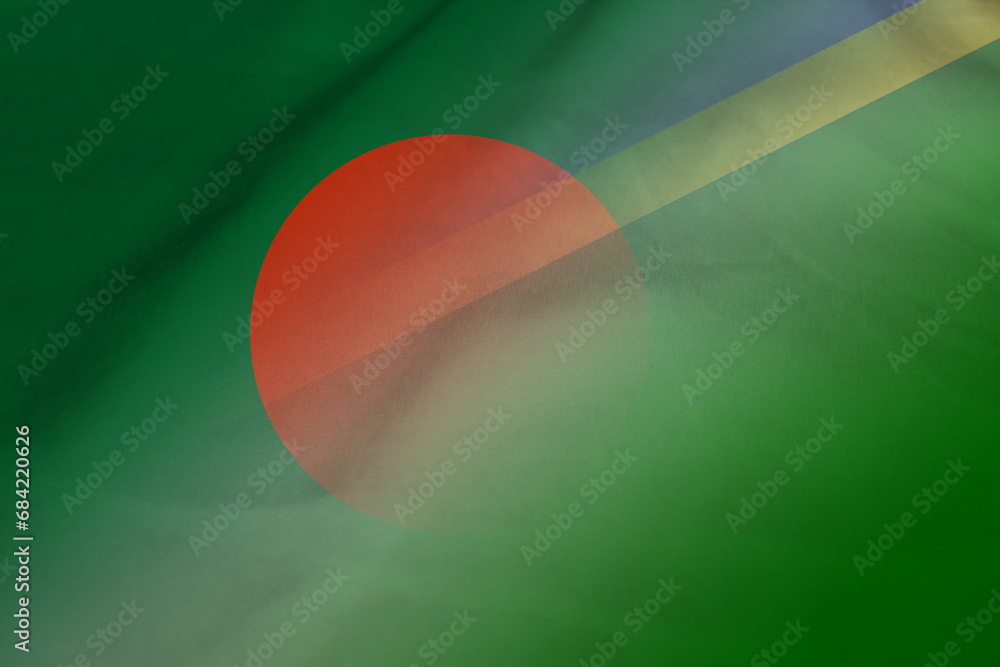 Bangladesh and Solomon Islands national flag international negotiation ...