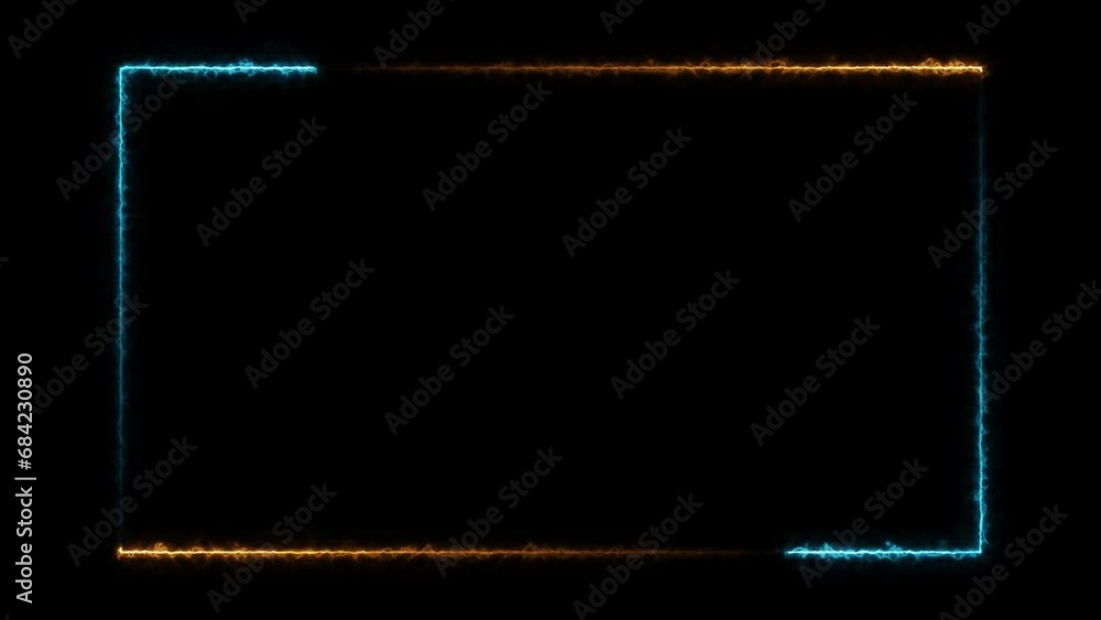 Border, burning, frame, neon, abstract, animation, animated, loop, background, flame, fire, led ...