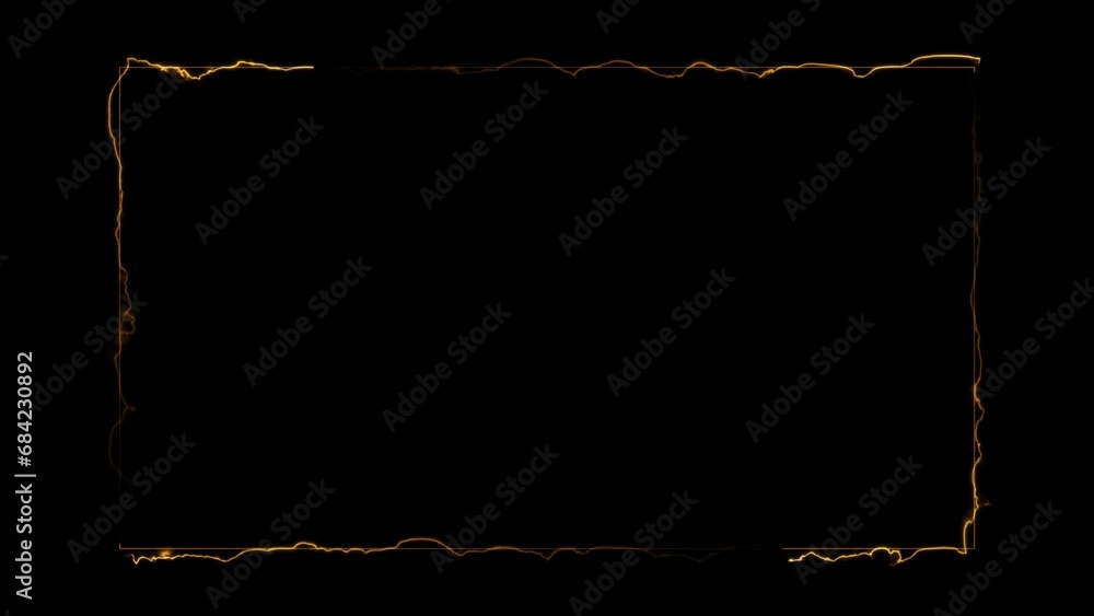 Animated neon glow frame background Colorful laser displays 4K borders ...