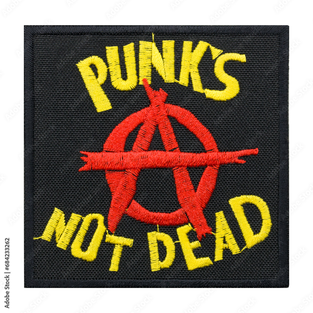 Punk's not Dead embroidered patch. Punk rock. Anarchy. Accessory for ...