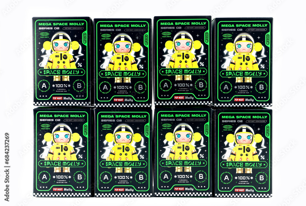 box of art toys Molly space version 2 collection from Pop Mart blind ...