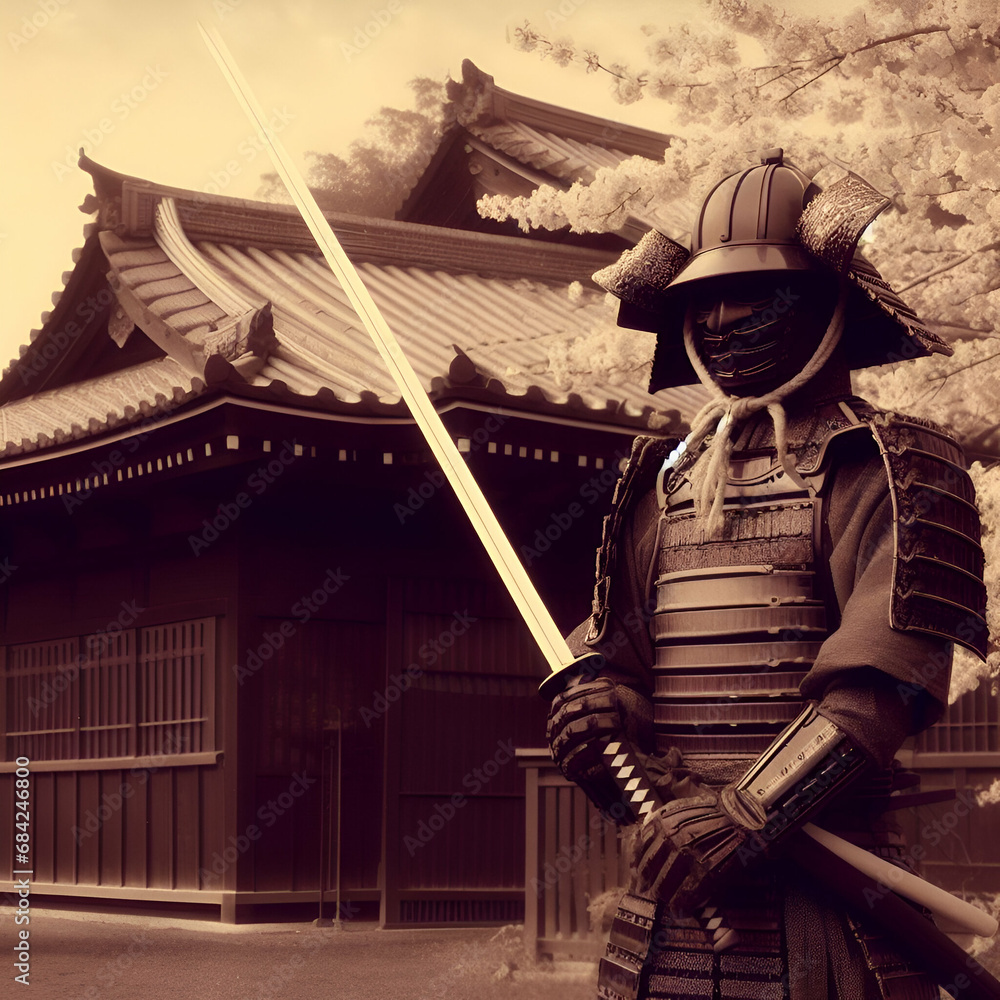 Mystical Terrifying Martial Ronin Samurai Warrior Demon with Bushido ...
