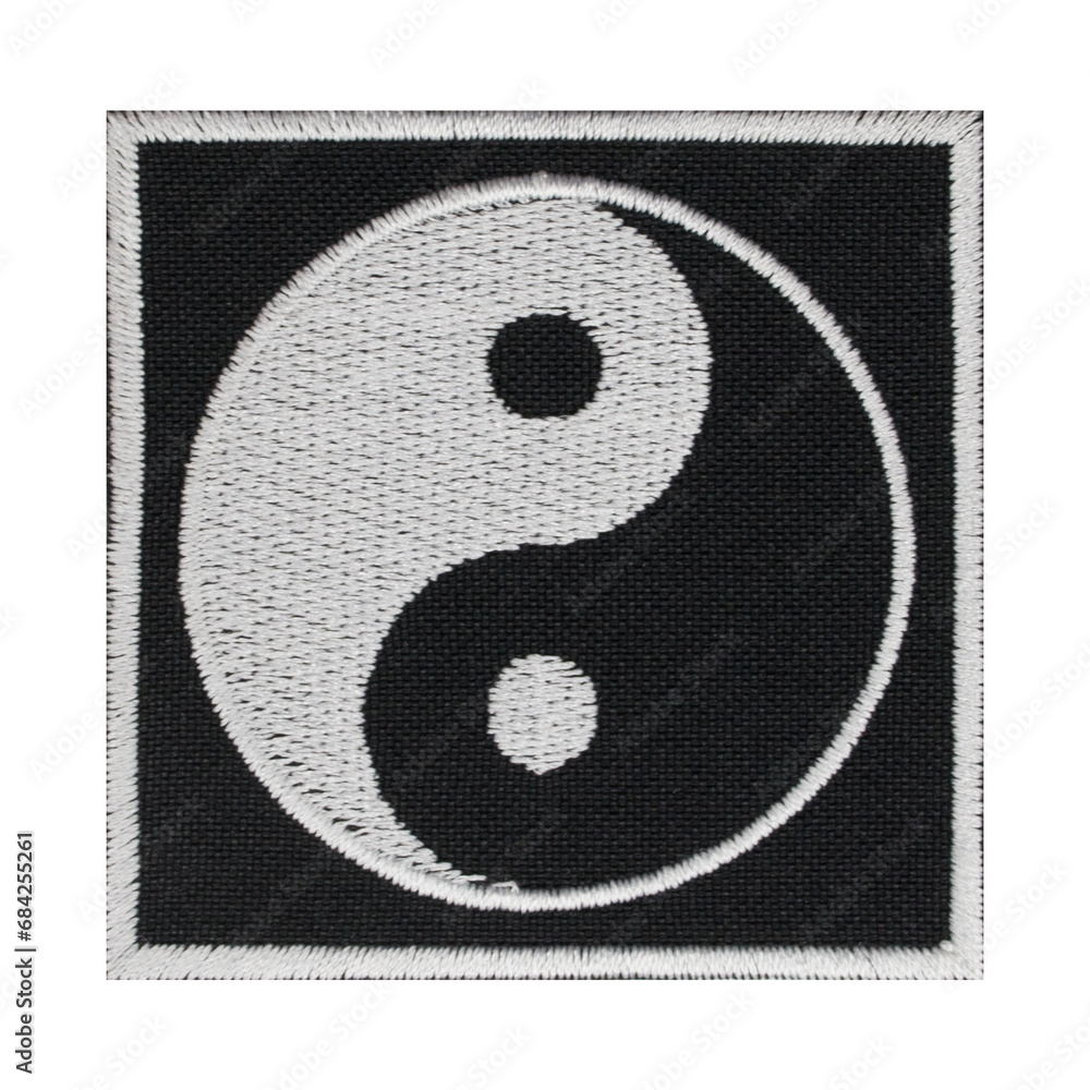 Embroidered patch yin yang sign. Punk Rock, Heavy Metal, Death ...
