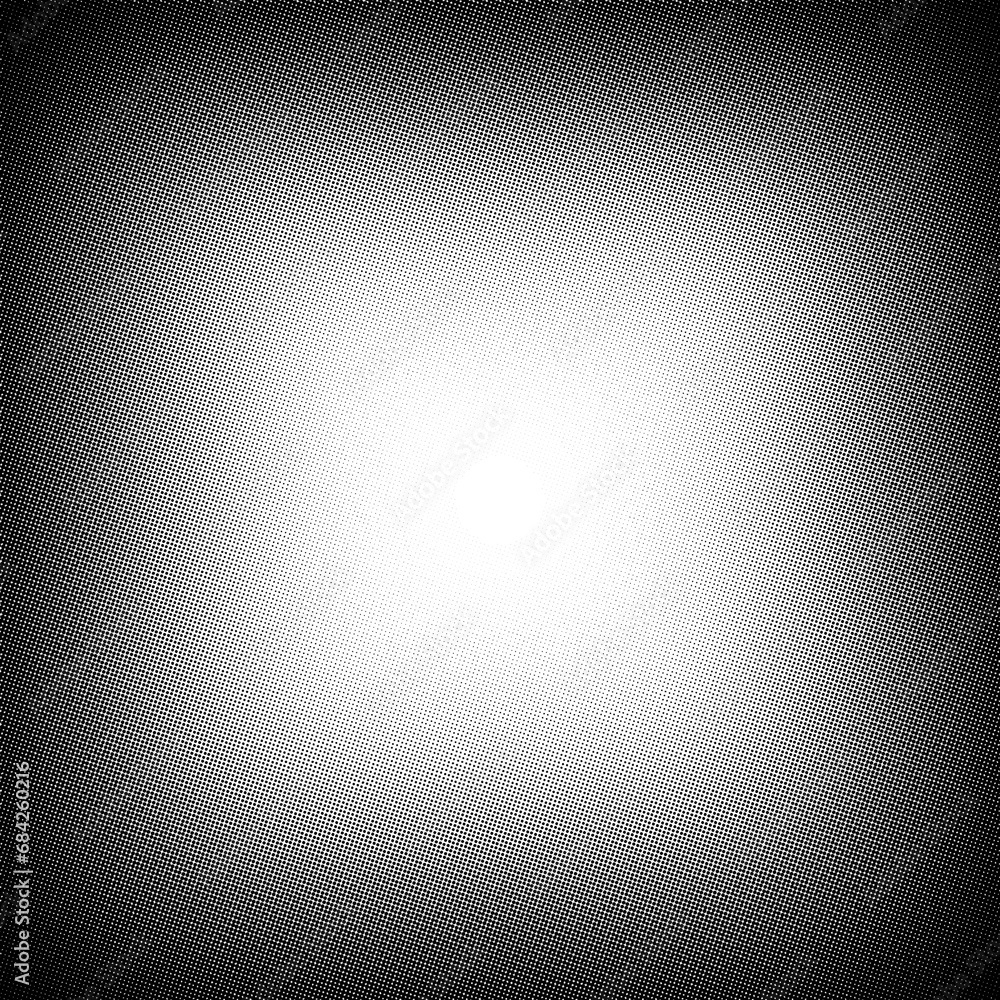 Poster Retro halftone vignette border effect in square format on ...