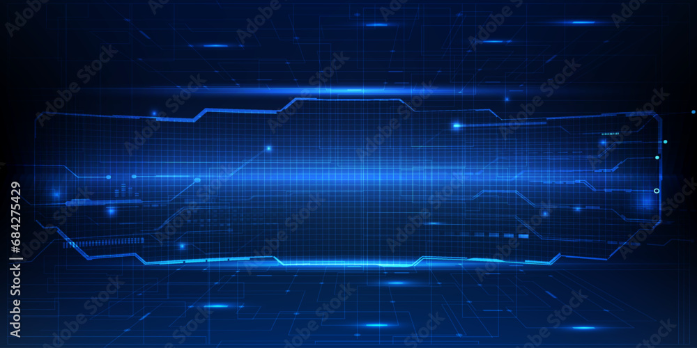 Futuristic hi tech panel horizontal space for product showcase or ...