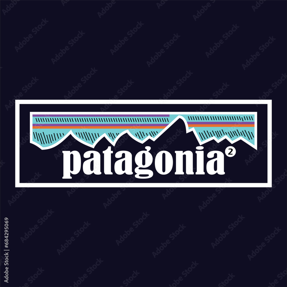 Vector patagonia logo emblem for tour decoration vector illustration ...