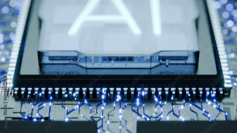 Vidéo Stock Artificial intelligence concept. Camera movement based on ...