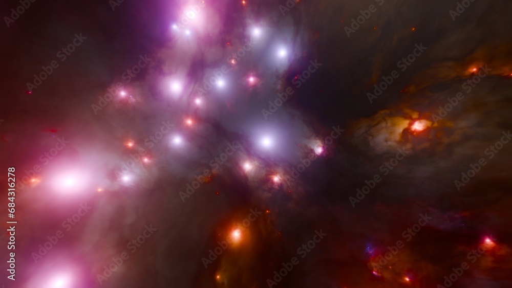 Star forming region, gas nebula accumulation, astrophotography, space ...