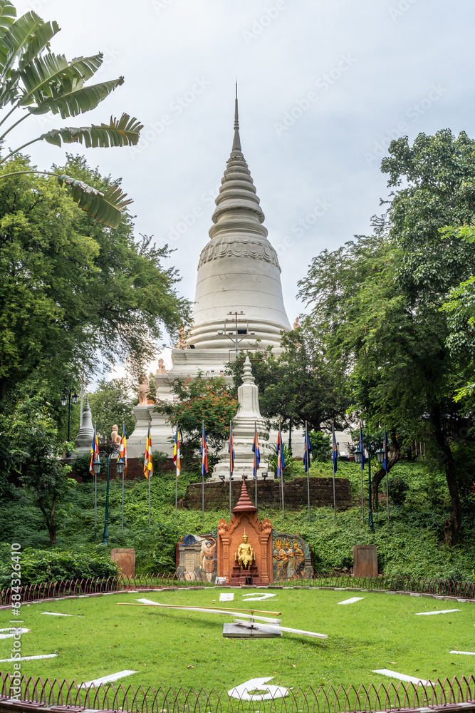 The Wat Phnom temple in Phnom Penh, Cambodia Stock Photo | Adobe Stock