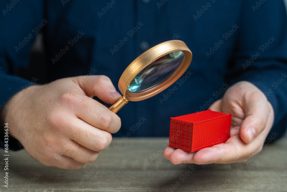 Check shipping containers for smuggling. Transportation of illegal ...