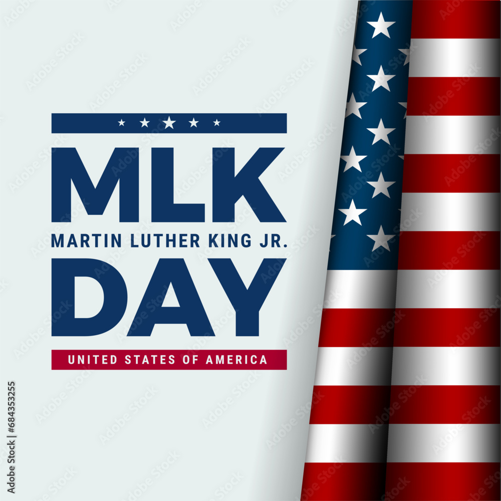 Martin Luther King Jr. Day typography banner design. MLK Day lettering ...