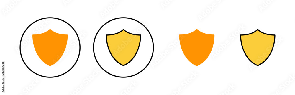 Shield icon set for web and mobile app. Protection icon. Security sign ...