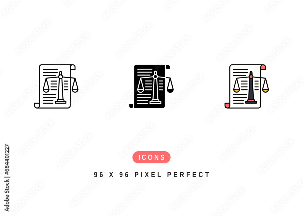 Legislation Icon. Advocate Law Judgement Book Pictogram Graphic ...