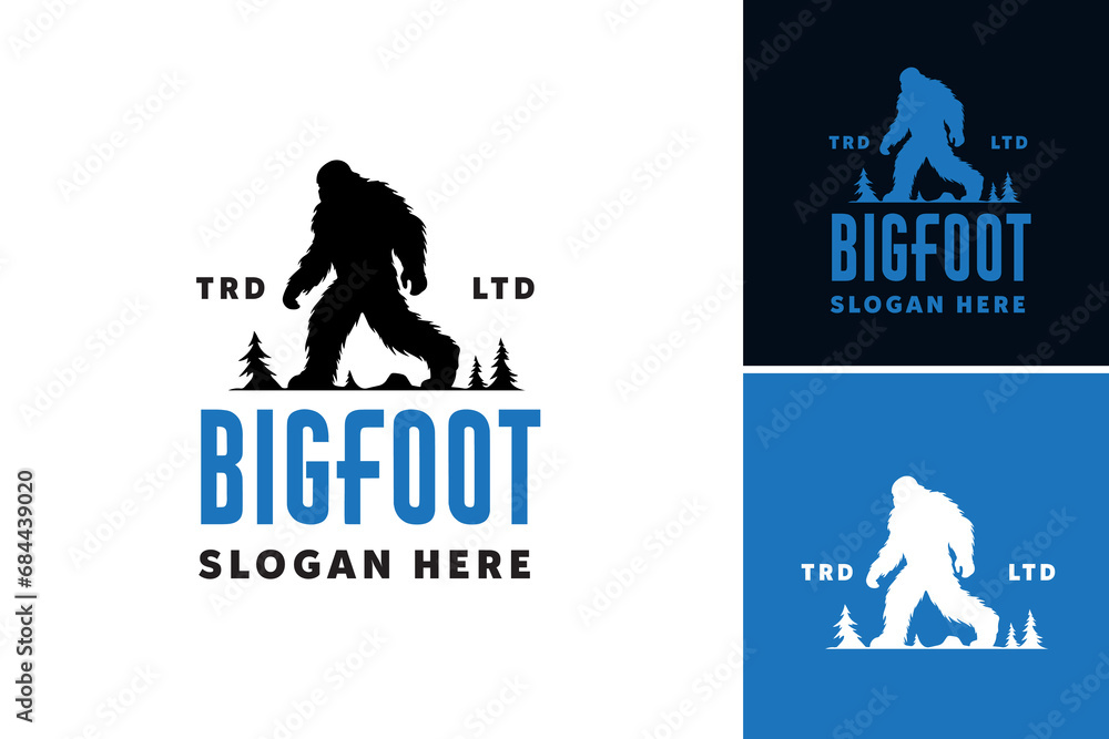 Bigfoot logo design is suitable for outdoor adventure companies, hiking ...