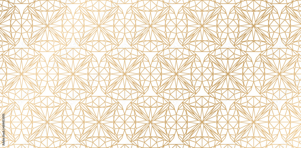 seamless patterns with geometrical diamond shaped ornaments based on ...
