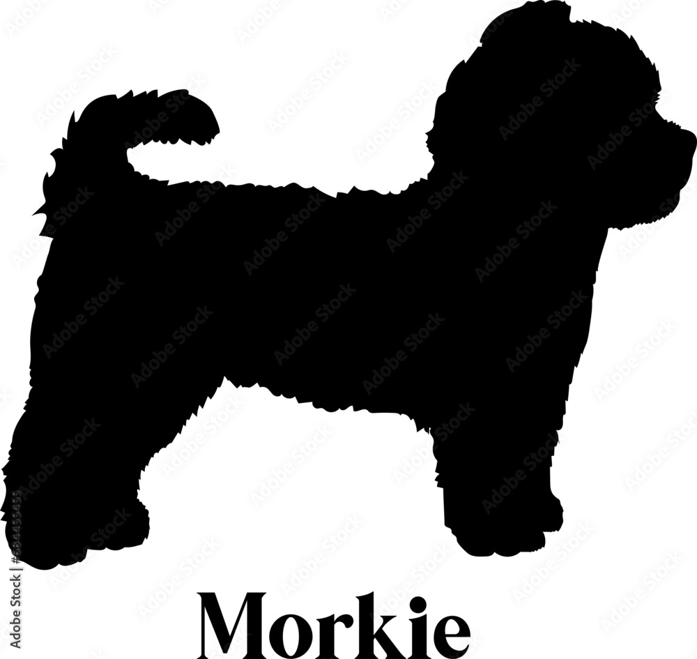 Morkie Dog silhouette dog breeds logo dog monogram logo dog face vector ...