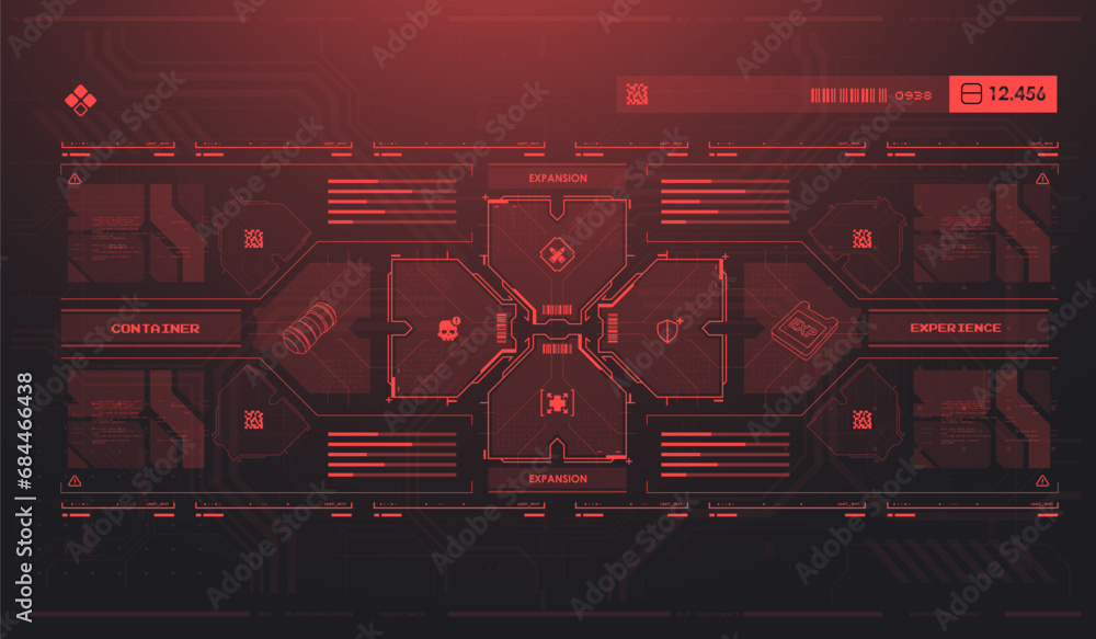 Sci-fi futuristic hud dashboard display virtual reality technology ...