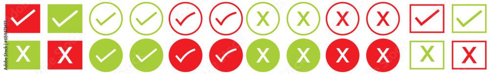 Check mark icon set. Green check mark. Checkmark collection. Approved ...