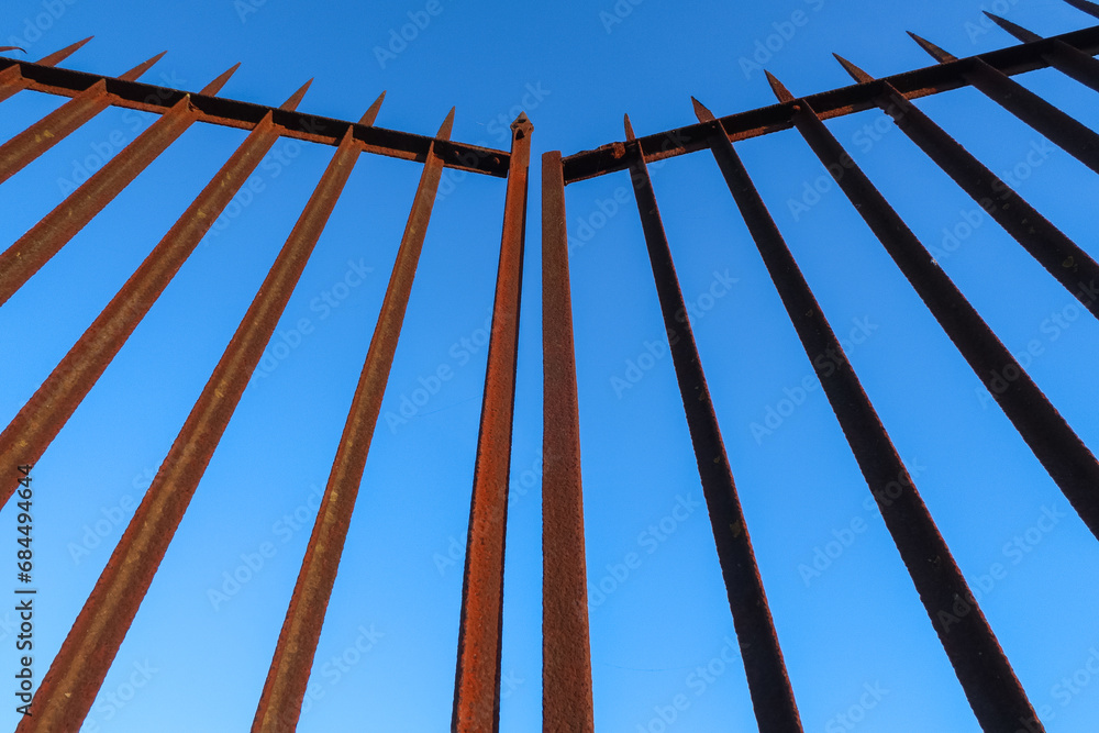 Ancient iron gate particular vision history art culture Stock Photo ...