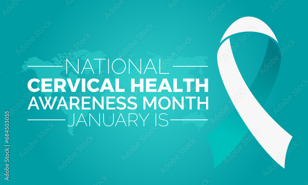 National Cervical Health Awareness Month vector template. Prioritizing ...