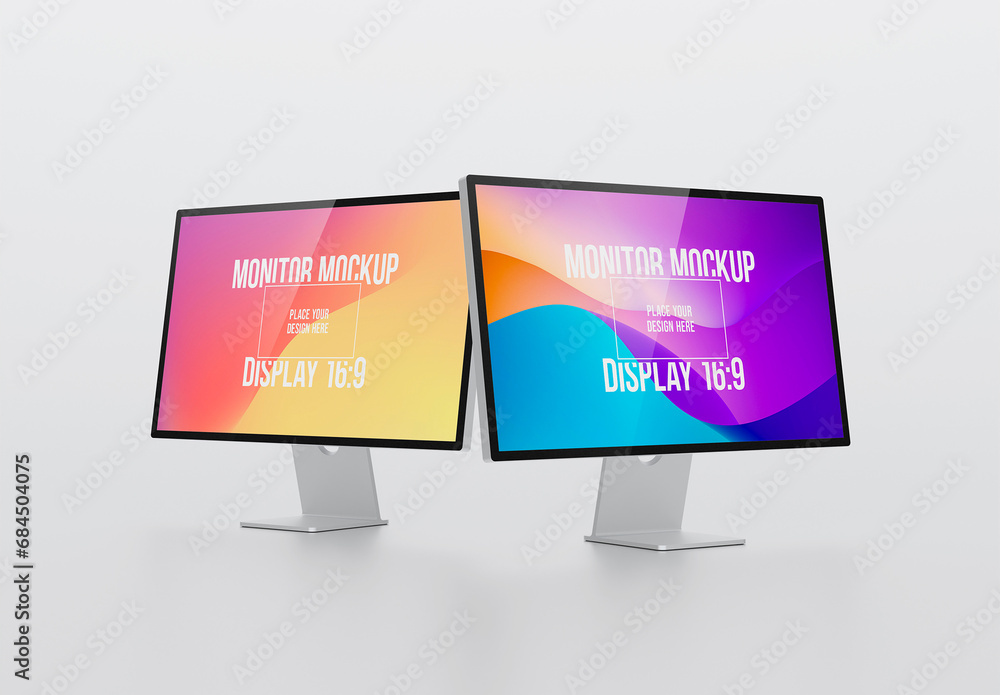 Monitor Display Mockup Stock Template | Adobe Stock