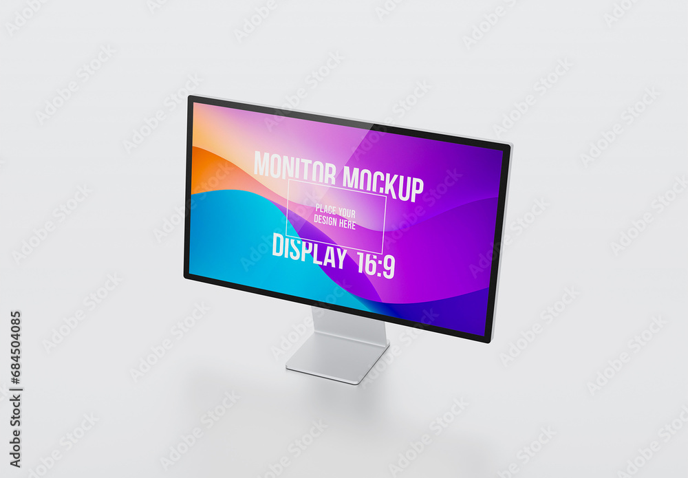 Monitor Display Mockup Stock Template | Adobe Stock