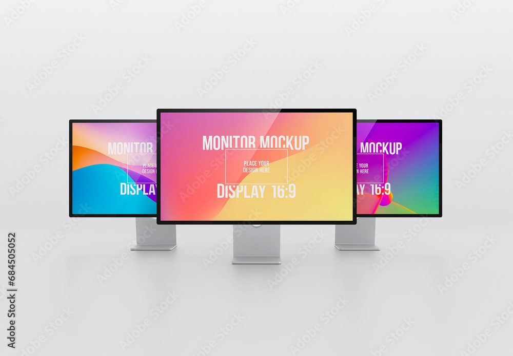 Monitor Display Mockup Stock Template | Adobe Stock