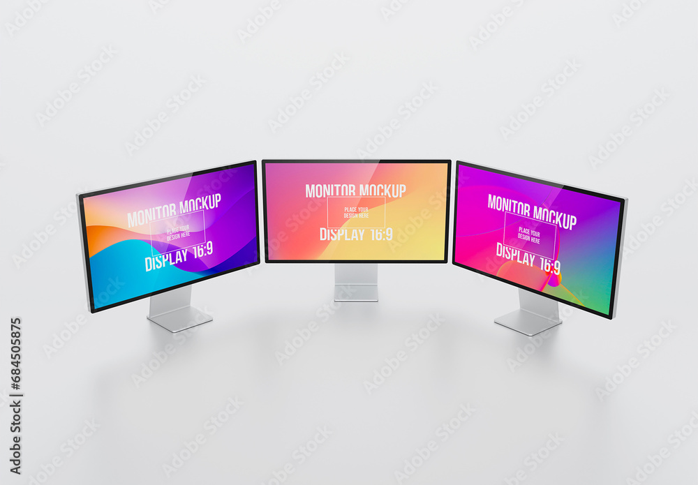 Monitor Display Mockup Stock Template | Adobe Stock