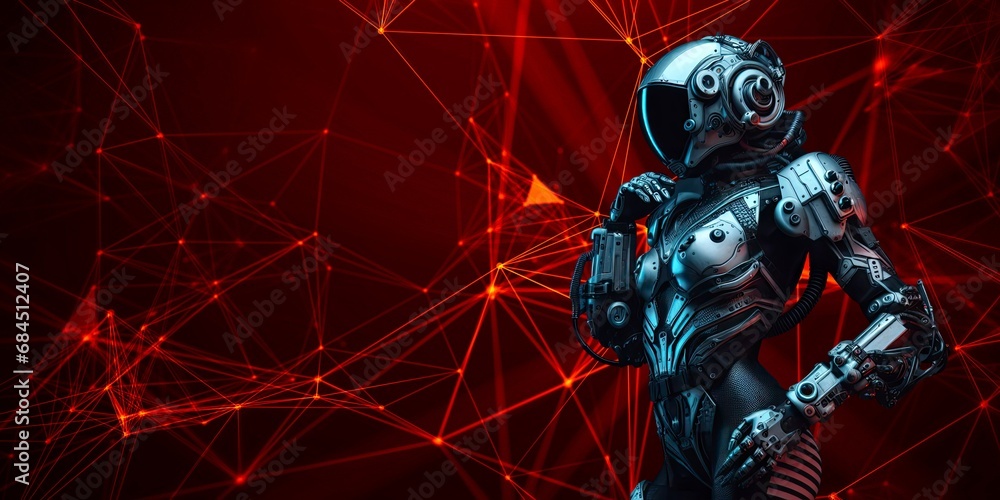 Photo & Art Print Hyper realistic futuristic robot ultron cyborg ...