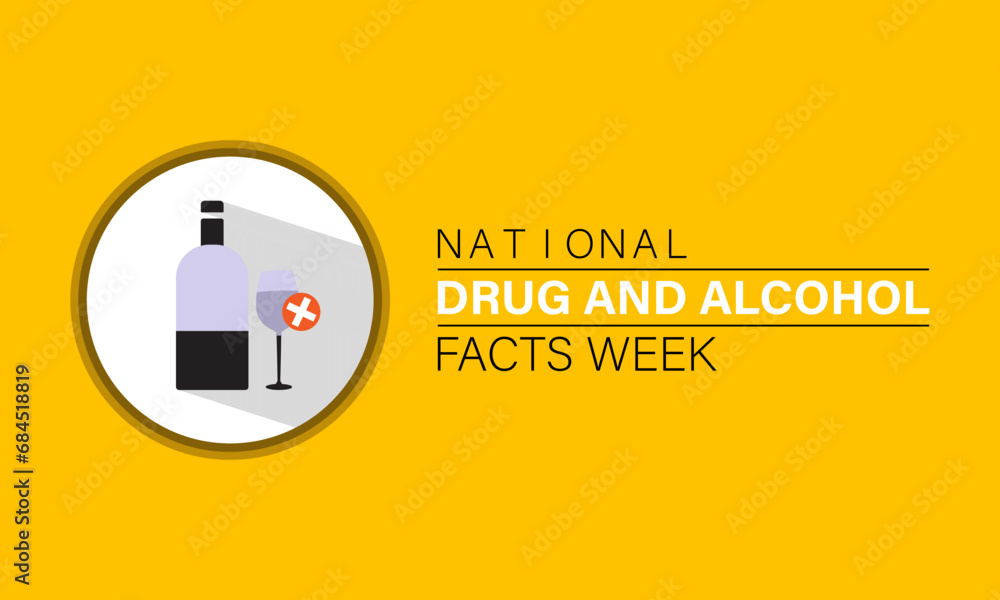 National Drug and Alcohol Facts Week vector template. Promoting ...