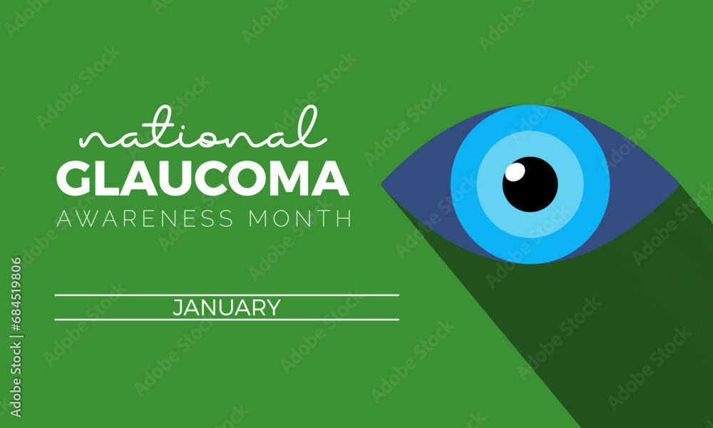 National Glaucoma Awareness Month vector template. Eye Health and ...