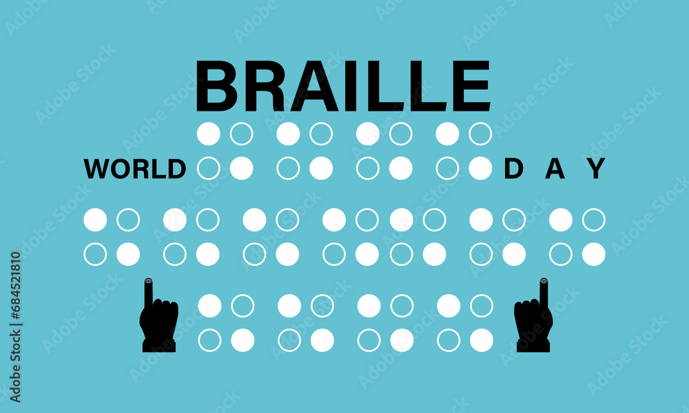 World Braille Day vector template. Celebrating Braille Literacy and ...