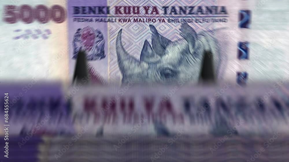 Tanzania money shilling money counting machine with banknotes. Quick ...