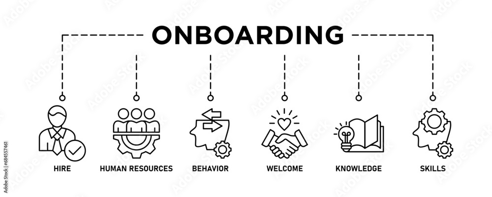 Onboarding banner web icon vector illustration concept for human ...