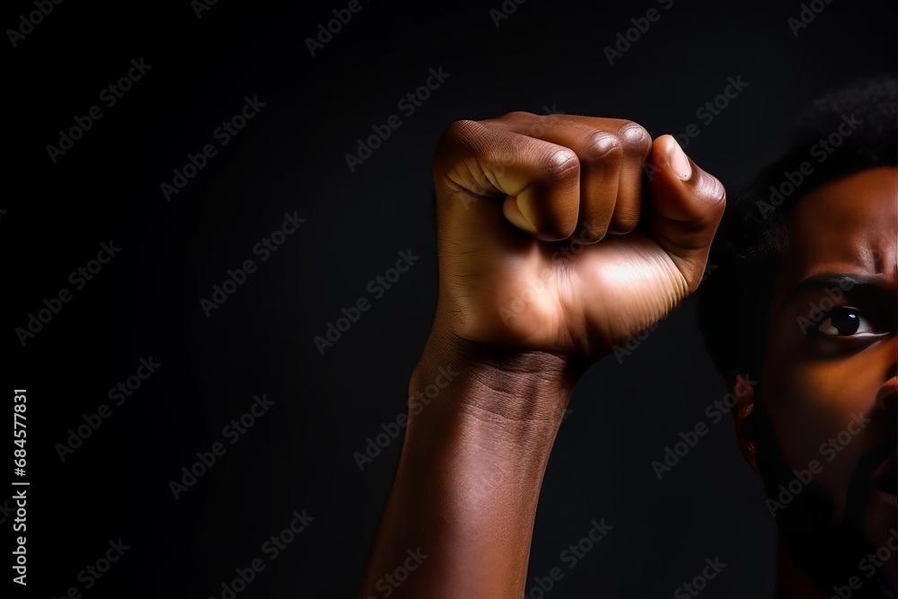 Empowering image of the Black Lives Matter movement: individuals of ...