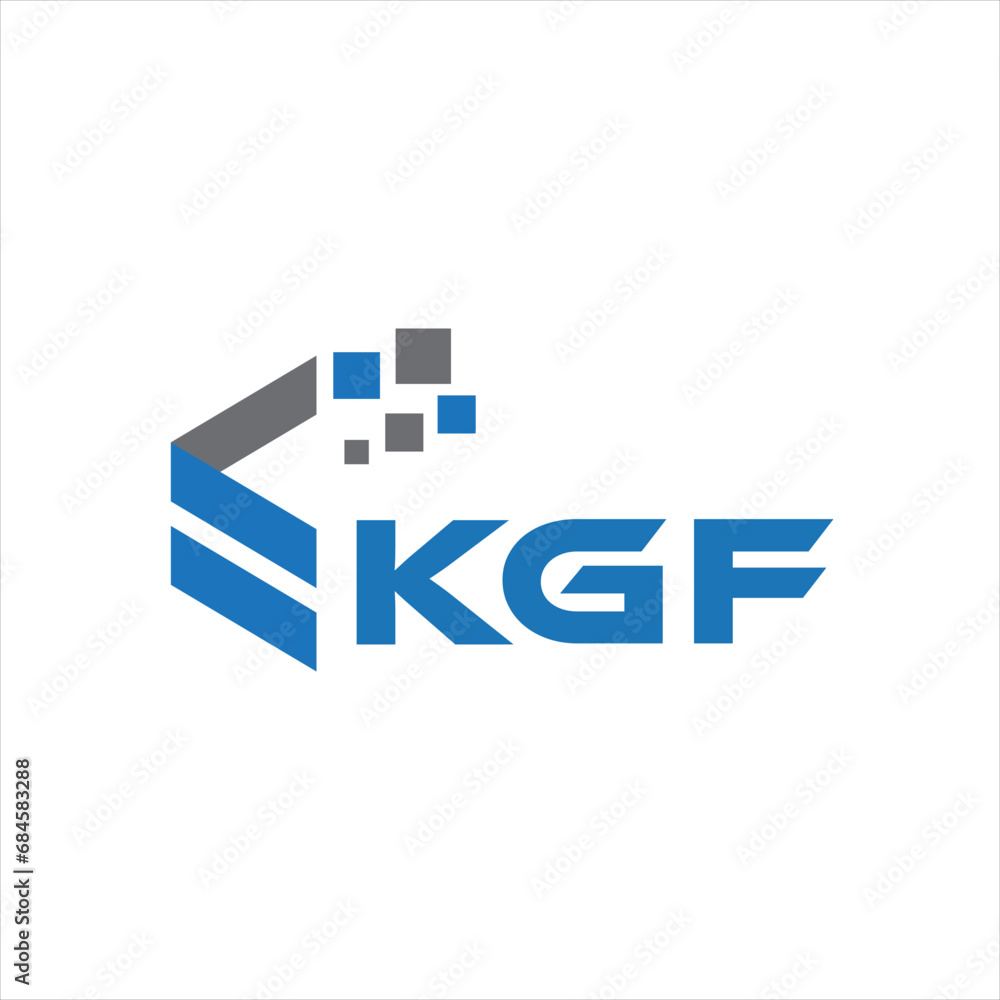 KGF letter technology logo design on white background. KGF creative ...