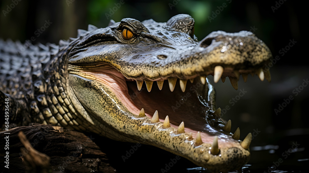 Captive Alligators Details of Teeth and Jaws Powerful Animals,generated ...