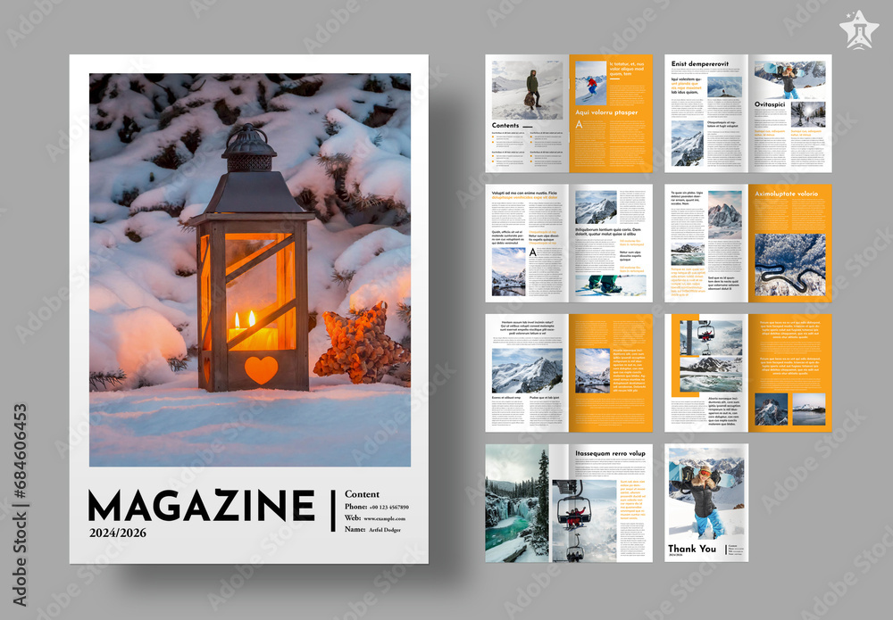 Magazine Layout Stock Template | Adobe Stock