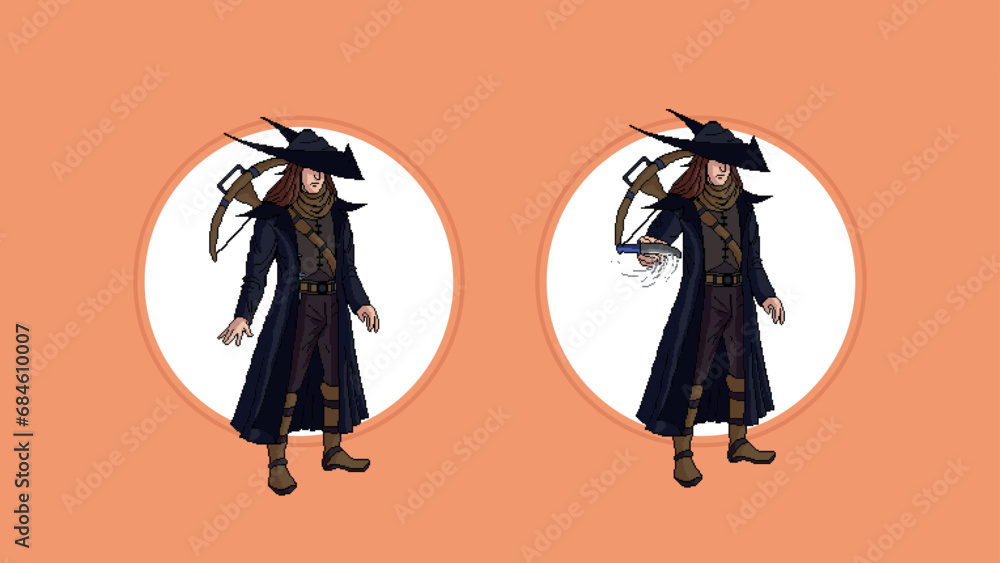 pixel art style illustration vector 8 bit 8-bit character set retro ...