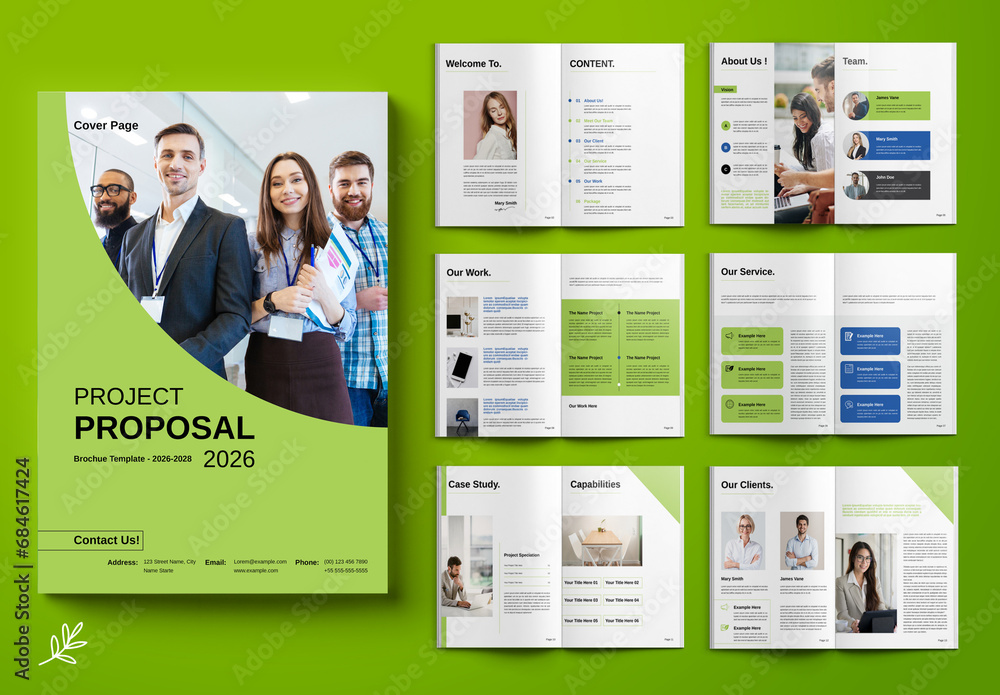 Project Proposal Layout Stock Template | Adobe Stock
