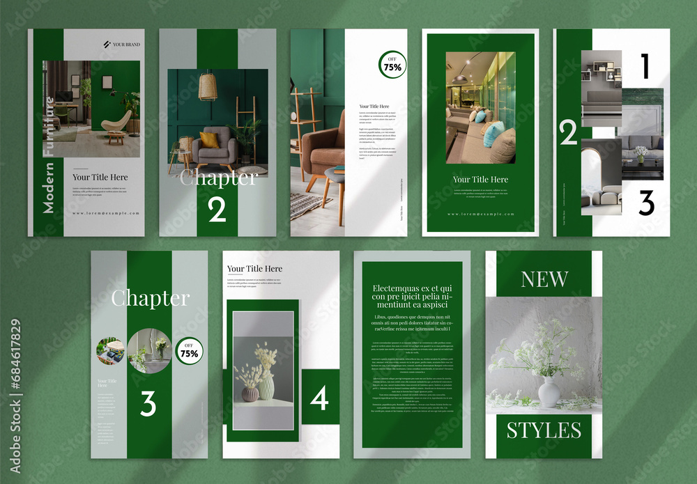 Modern Furniture Social Media Post Layout Stock Template | Adobe Stock