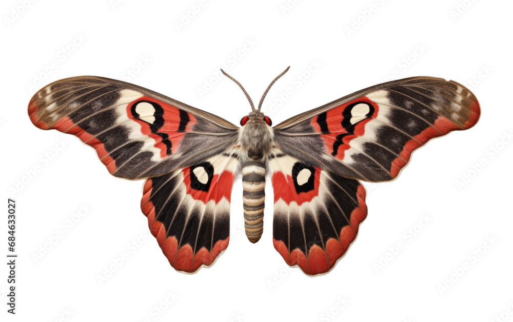 Foto de Cecropia Moths Majestic Silk Producers Butterfly Isolated on a ...