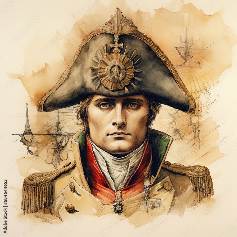Dessin de Napoléon Bonaparte Stock Photo | Adobe Stock