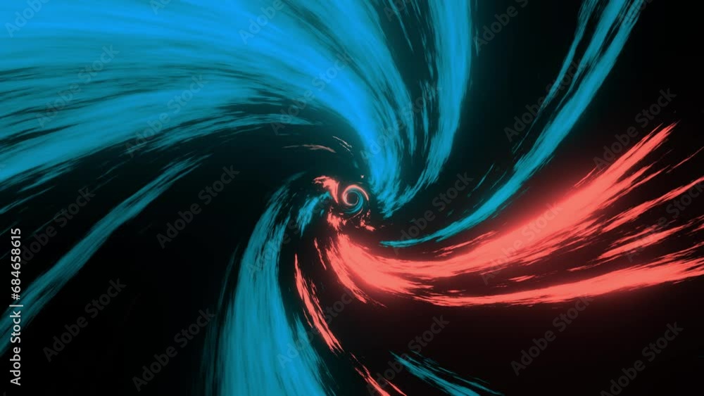 Abstract vortex effect animation of seamless loop. twisted light ...