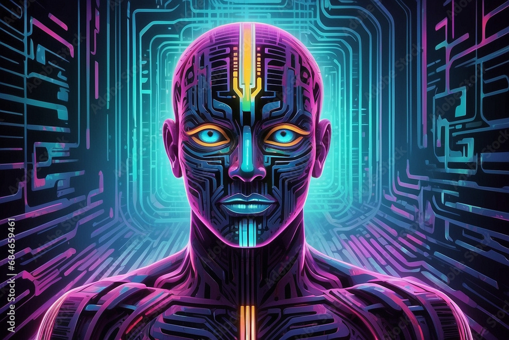 futuristic man, artificial intelligence, cybernetic man, future man ...