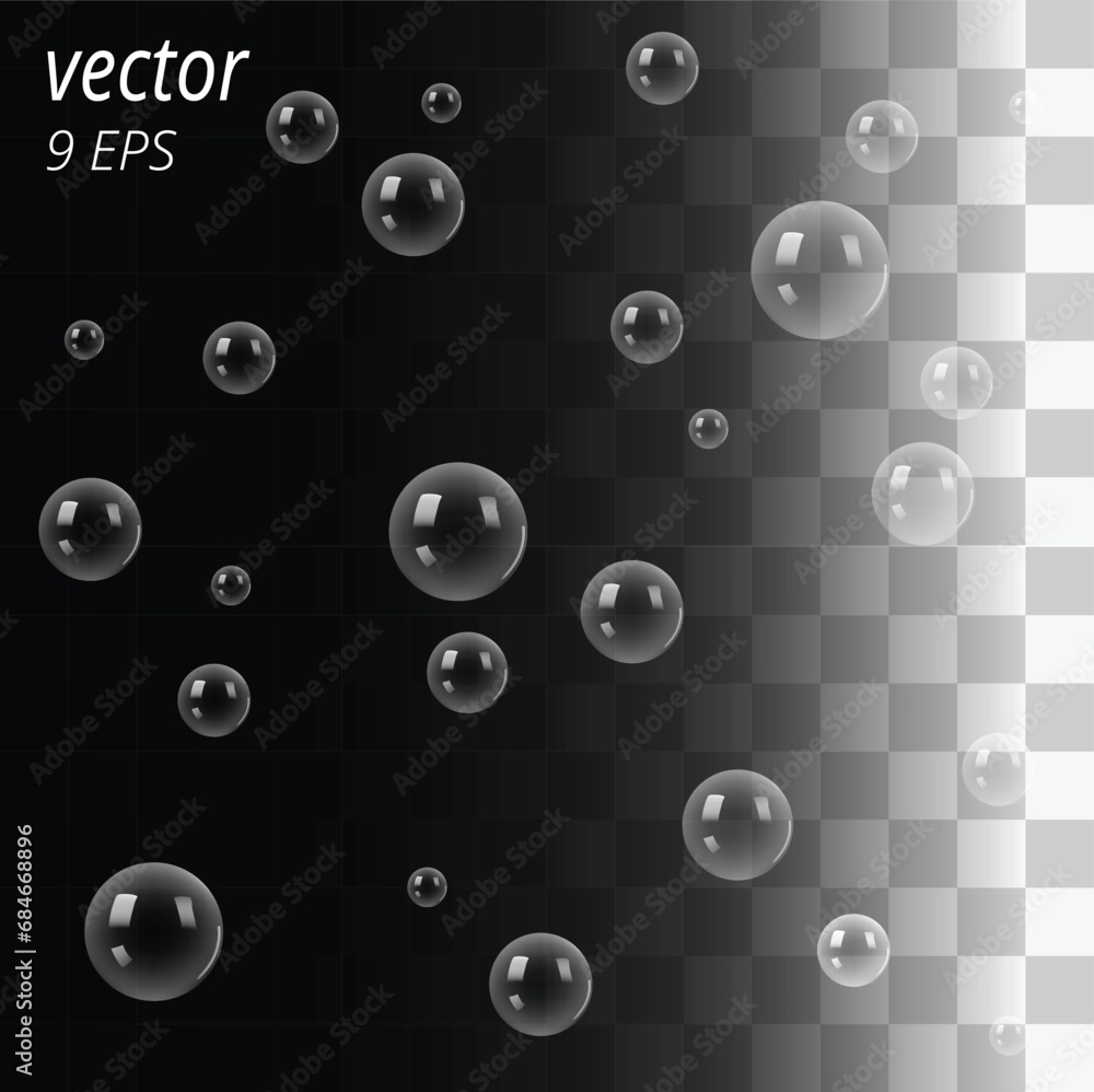 bubbles vector transparent background realistic art design illustration ...