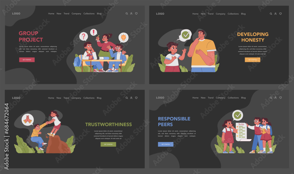 Child Responsibility concept. Teaching kids daily tasks, honest ...